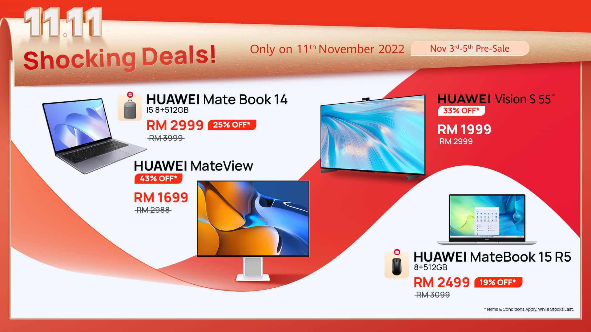 Huawei 1111 One Day Big Sale will offer up to 50% off their best gear ...